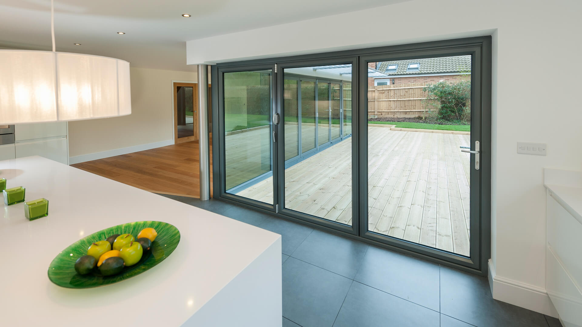 Grey Aluminium Windows & Bi-Folding Doors by Hazlemere Windows