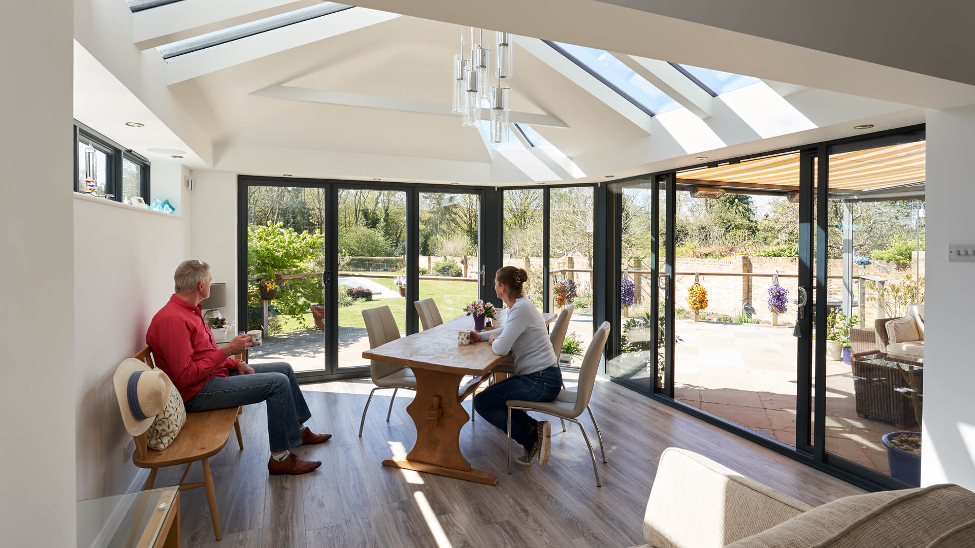 Solid Roof Roof Extension With Grey Frames from Hazlemere