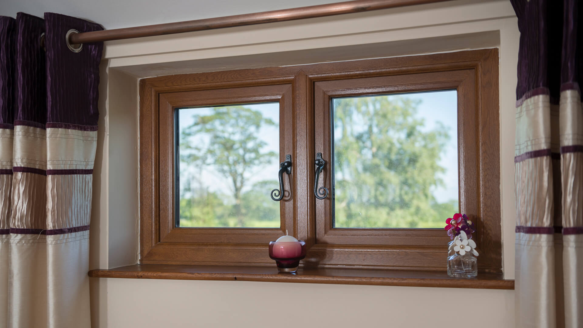 Golden Oak Flush Windows Available At Hazlemere Windows